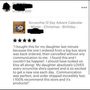 Handmade | Accessories | Scrunchie 7 Day Advent Calendar Fall Autumn ...